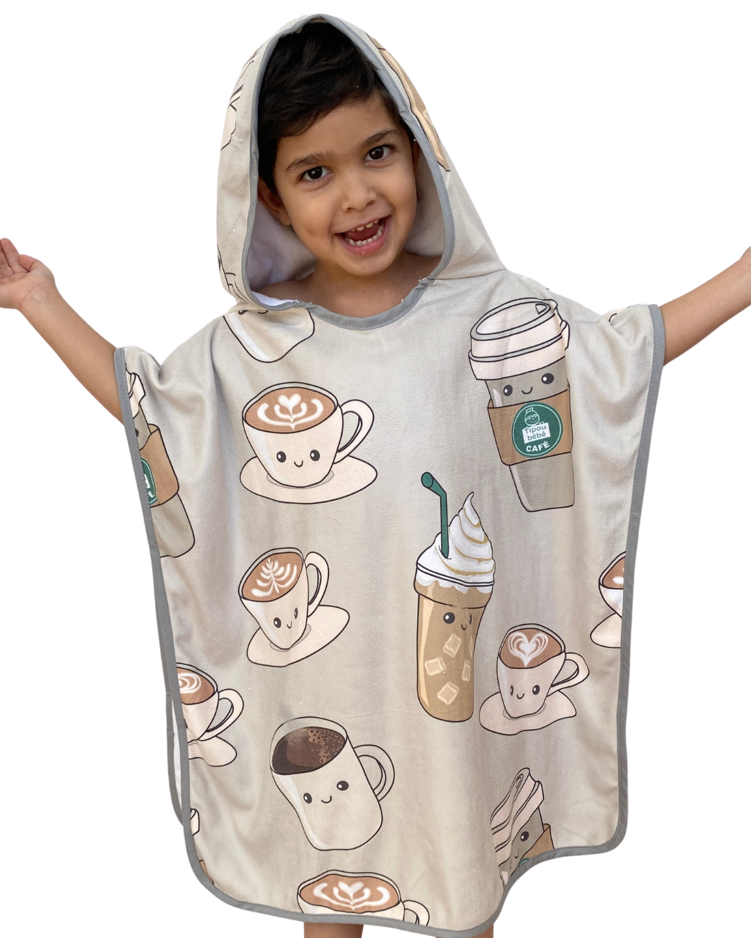 Hooded poncho towel for children (18 months to 5 years): Tipou Bébé Ca ...